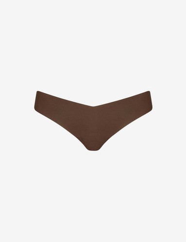 NEW Commando Classic Solid Thong Sz S/M Mocha Brown Raw Cut Seamless | eBay
