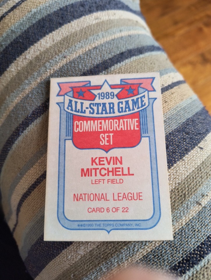 KEVIN MITCHELL 1990 TOPPS ALL STAR GAME COMMEMORATIVE SET #6 OF 22 FREE ...