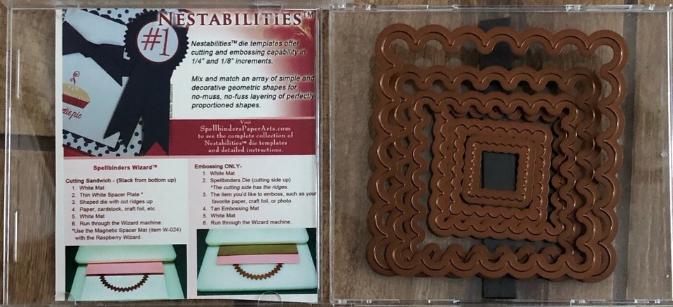 Spellbinders Nestabilities Classic Scalloped Squares Small 6 dies ...