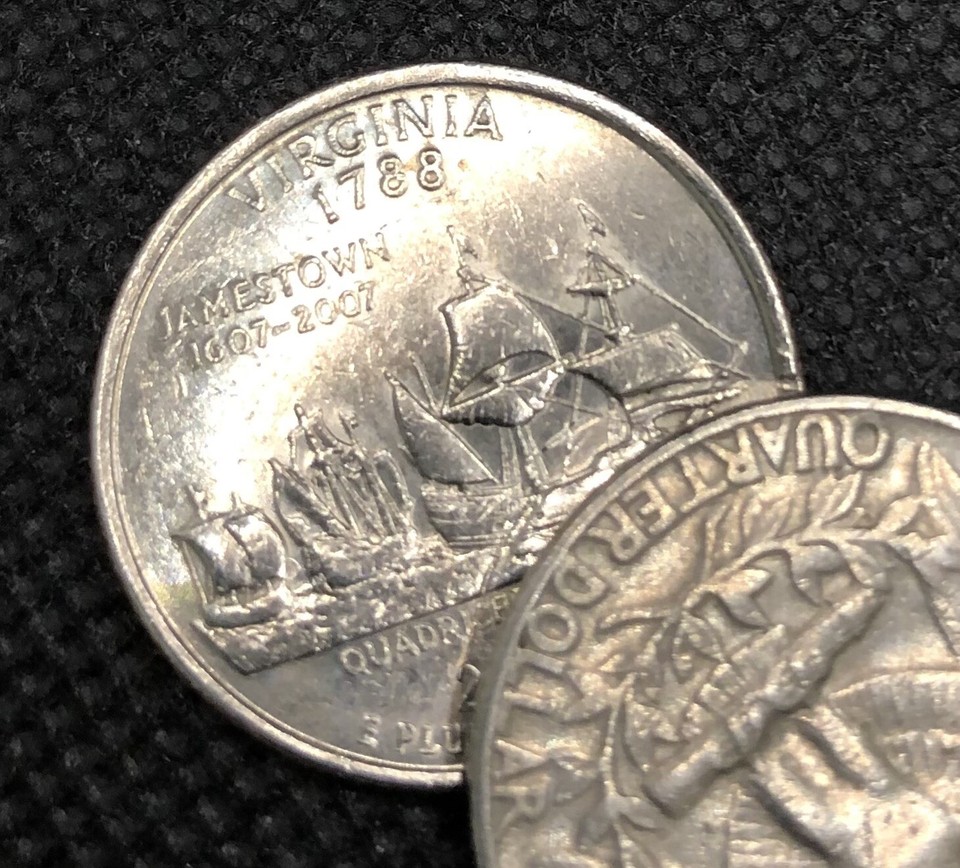 2000-D Virginia State Quarter Double Struck 2nd Strike Mint Error | eBay