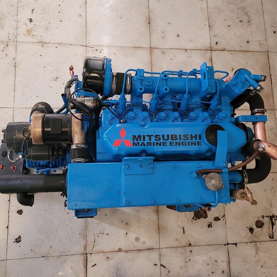 Mitsubishi S4-E2 70 hp marine Keel cooled diesel eng lifeboat Used ...