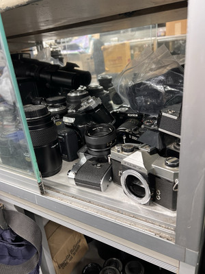 Estate Sale! Camera Lot Film Camera Box $100-200 Value Box 3-5 Cameras ...