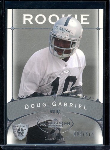 2003 Upper Deck Sweet Spot #9/675 Doug Gabriel Rookie RC #172 Oakland ...