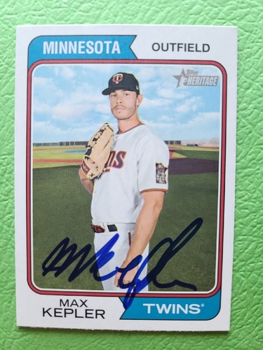 MAX KEPLER MINNESOTA TWINS 2023 TOPPS HERITAGE CARD # 217 SIGNED | eBay