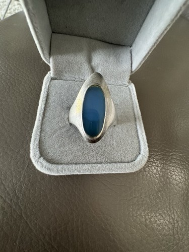 Vintage Chalcedony 925 Solid Sterling Silver Handmade Ring Size 9 | eBay