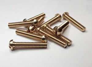 1/8" BSW Whitworth x 1" Brass Round Head Machine Screws Qty 10 UK ...