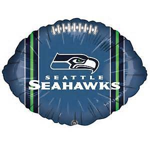 18" NFL Seattle Seahawks Football Shaped Foil Balloon - Licensed Party ...