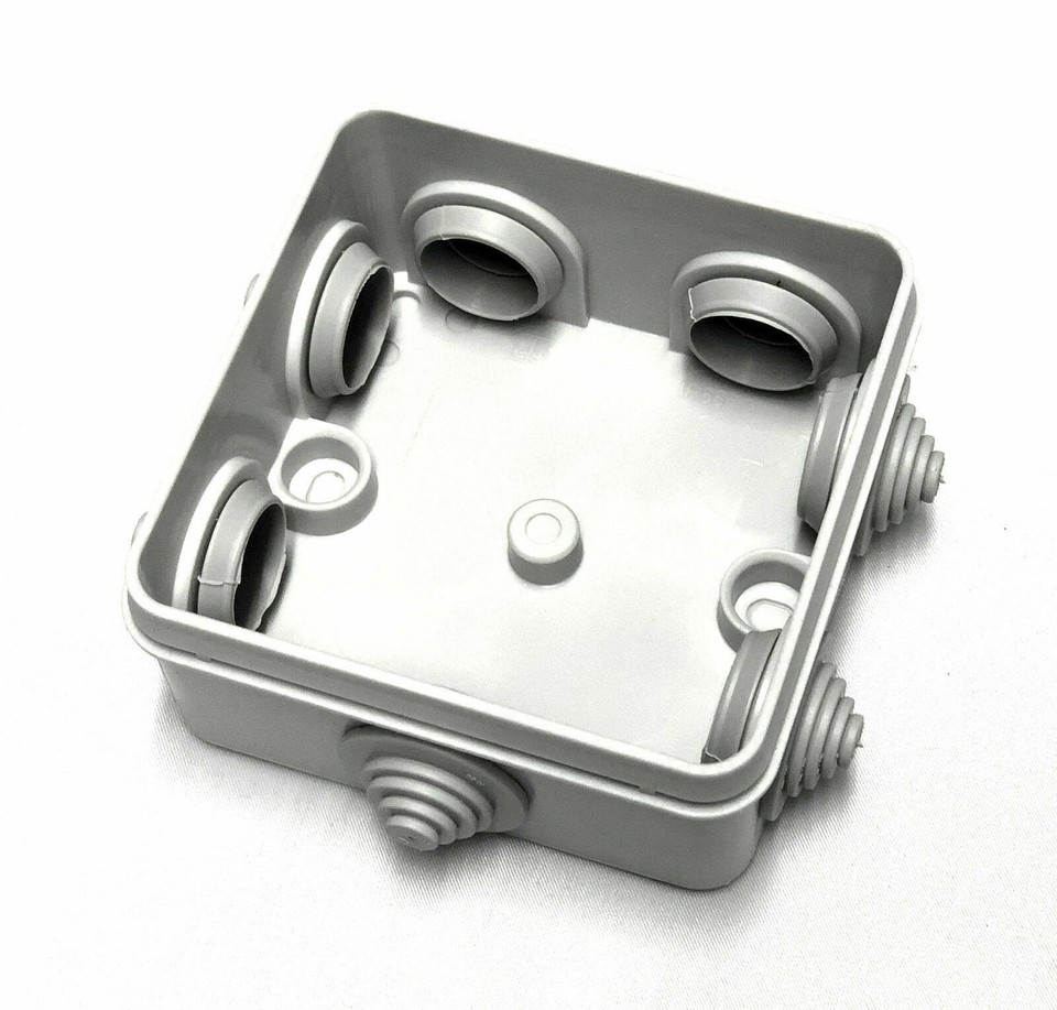 IP JUNCTION BOX CASE IP55 WATERPROOF GREY / BLACK FOR OUTDOOR ELECTRIC ...