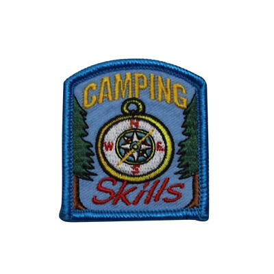 Camping Skills Embroidered Iron On Patch - Camp Fun 49-C | eBay