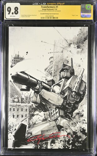 Transformers #1 CGC JSA 9.8 Clayton Crain Infinity Signed 7th Printing ...