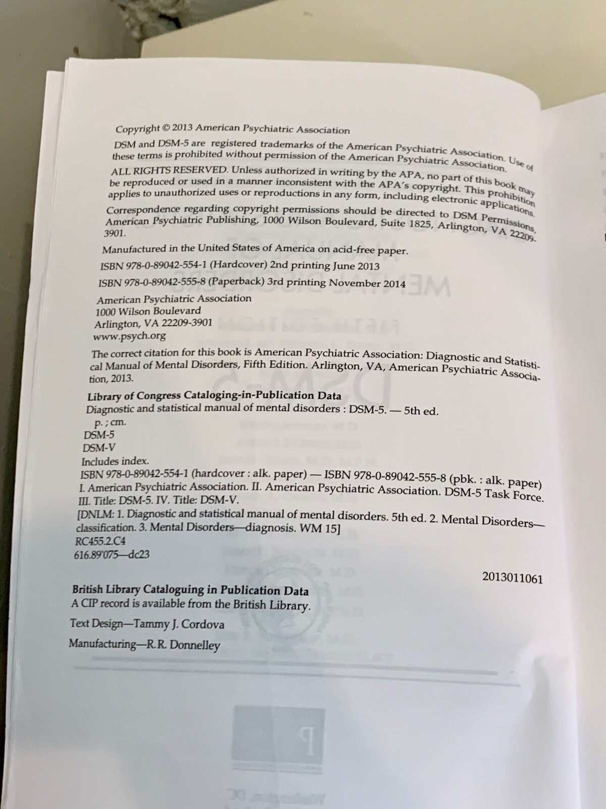 DSM-5- Diagnostic and Statistical Manual of Mental Disorders 5th ed ...