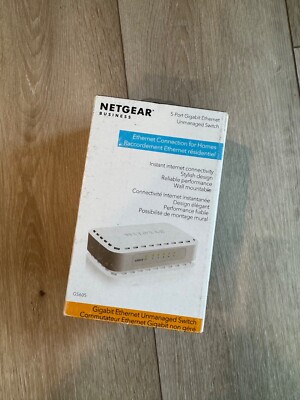 NETGEAR 5-Port Gigabit Ethernet Switch (GS605NA) - New (2019) - Sealed ...