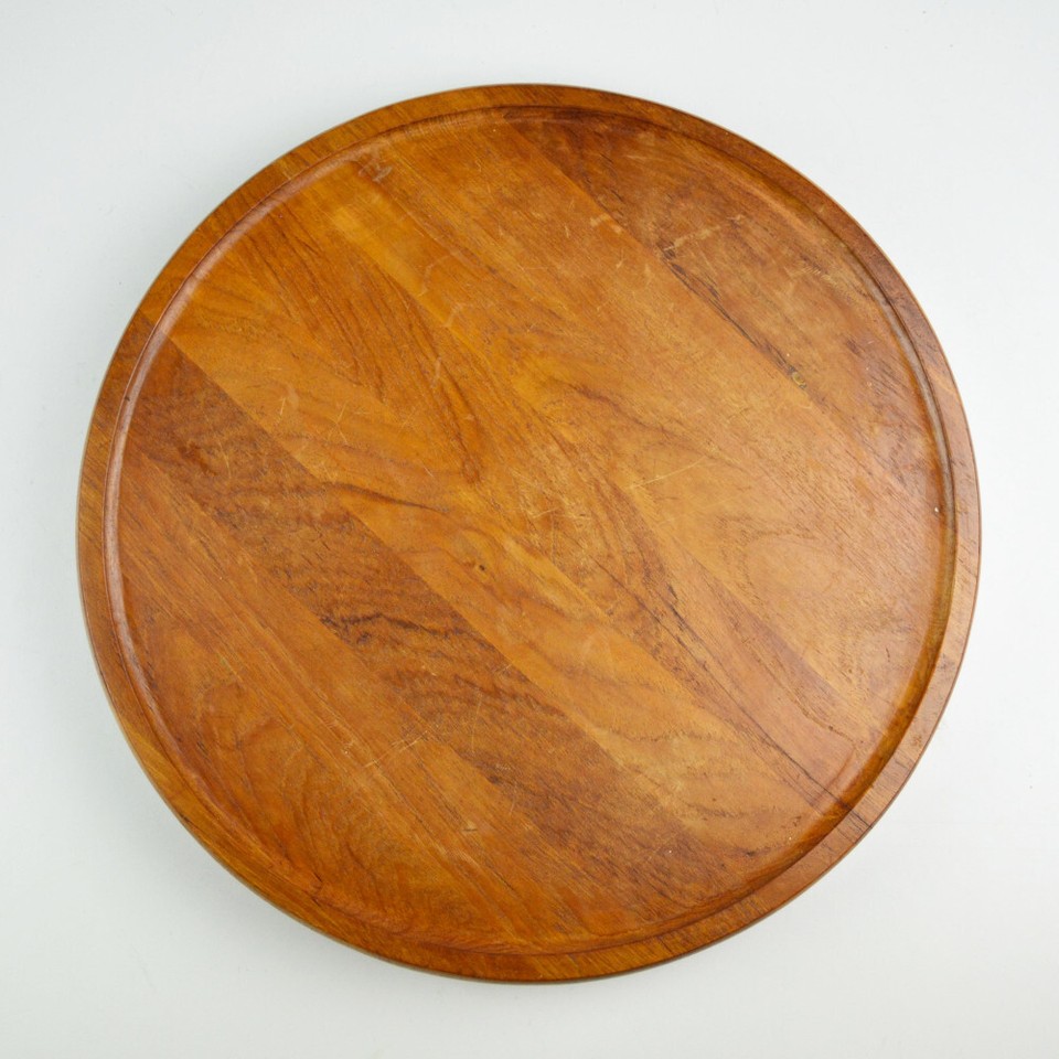 Teak Rondell - Vintage - Rotary Plate - Wood Plate With Bearings - Teak ...