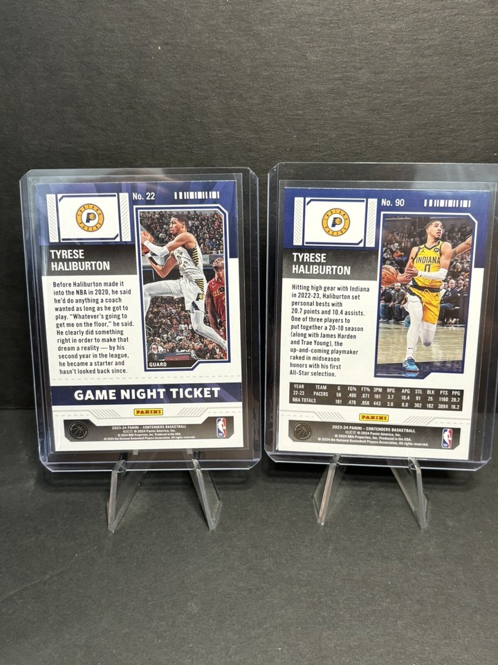 2023-24 NBA Contenders Tyrese Haliburton Game Night Ticket & Season ...