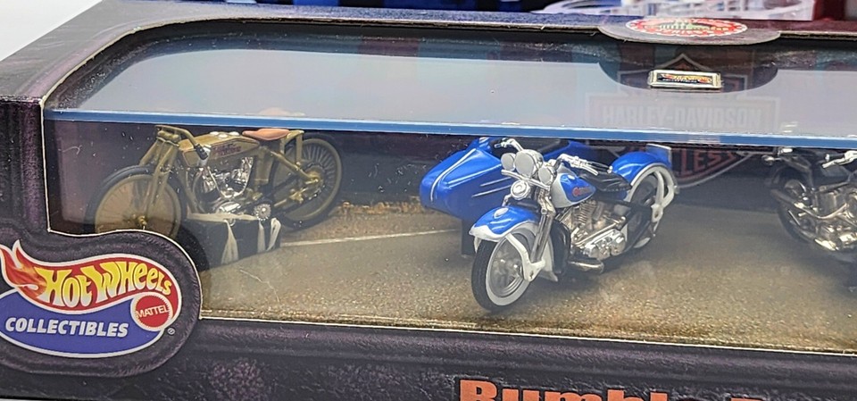 HOT WHEELS 100% L.E. BLACK BOX HARLEY-DAVIDSON RUMBLE ROAD 4-MOTORCYCLE ...