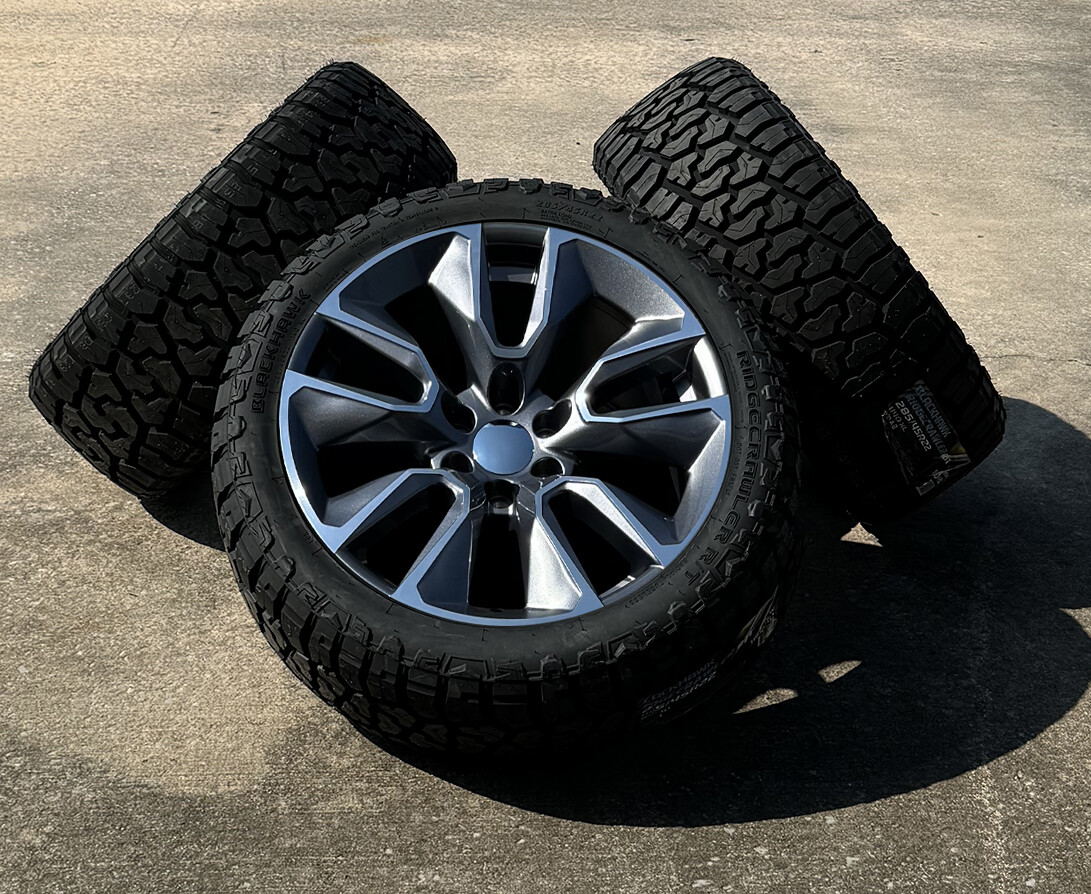 Gunmetal And Machine 22" RST Wheels Blackhawk R/T Tires Chevy Tahoe ...
