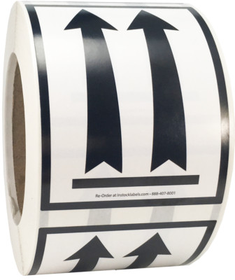 Air Specialty Black Arrows Up Labels 3 x 4 Inch 500 Adhesive Stickers ...