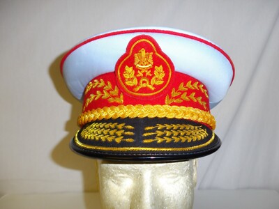 R25A-6 Libyan Dictator Muammar Gaddafi Dress lt Blue Visor Hat Size 58 ...