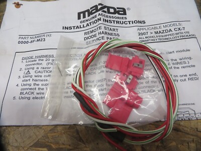 MAZDA OEM # 0000-8F-M23 REMOTE START DIODE HARNESS 2007 CX-7 | eBay