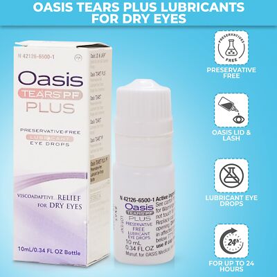 Oasis TEARS Plus Preservative-Free Lubricant Eye Drops Relief for Dry ...