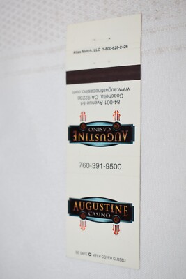 Augustine Casino Coachella California 20 Strike Matchbook Cover | eBay