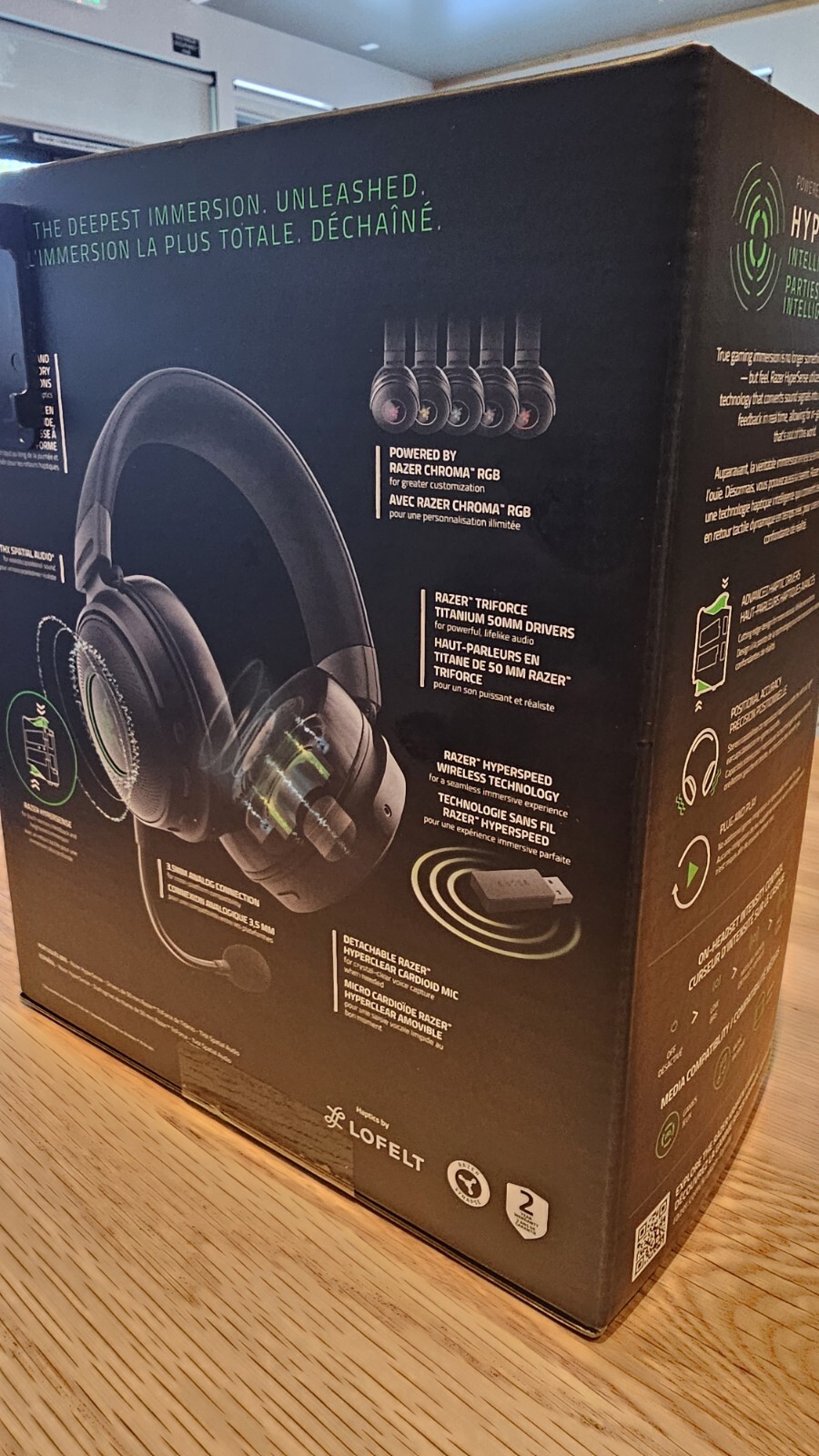 Razer Kraken V3 Pro Wireless Gaming Headset with Haptic Technology ...