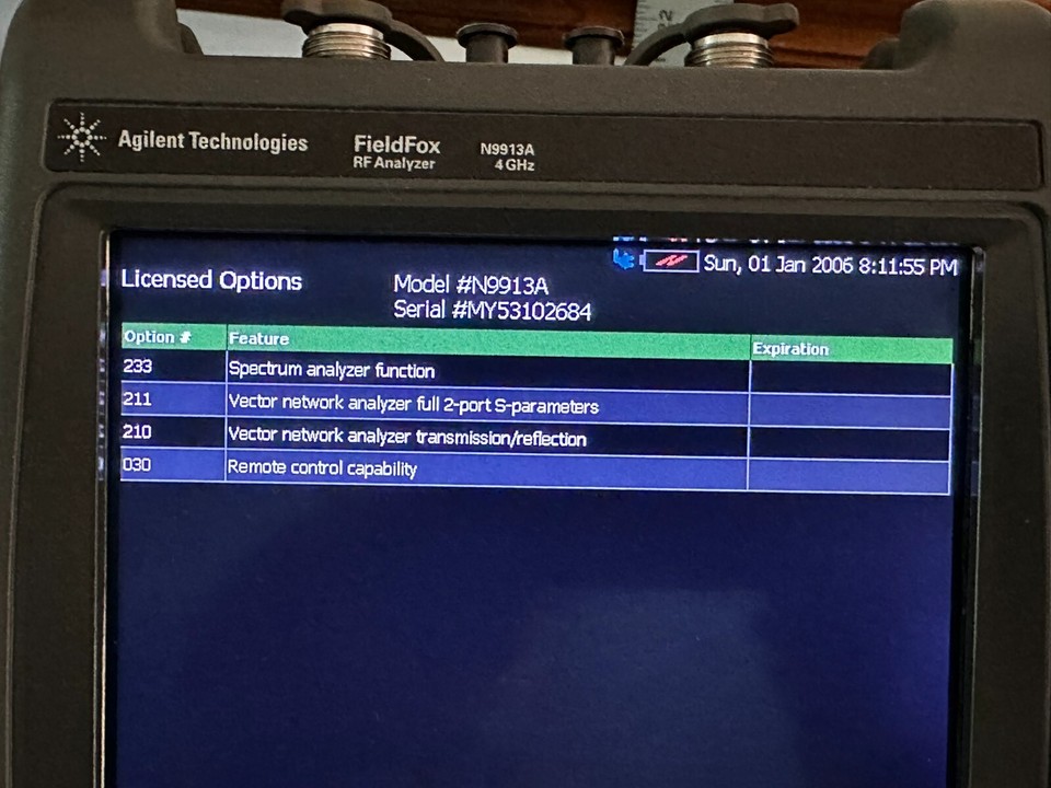 Agilent FieldFox N9913A RF Analyzer w/ options 233, 211, 210, 030 | eBay