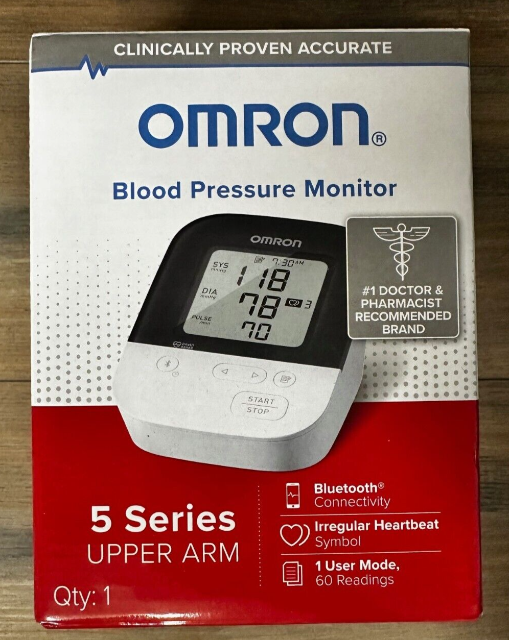 Omron 5 Series Wireless Upper Arm Blood Pressure Monitor - BP7250 ...