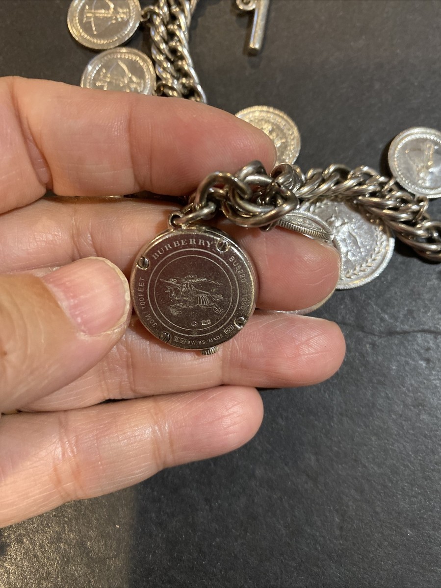 Authentic Swiss Made Burberry Lady Sterling Silver 10Charm Authentic Swiss Made Burberry Lady Sterling Silver 10Charm