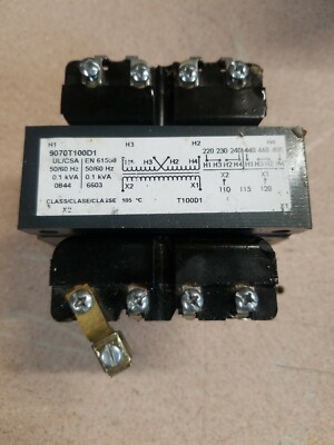 1pc. Square D 9070T100D1 Industrial Control Transformer, 0.1KVA, 50 ...