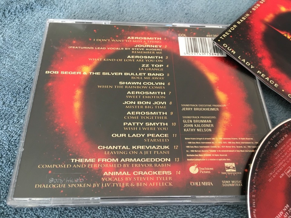 ARMAGEDDON "The Album" Soundtrack-CD - Aerosmith/ Journey/ Jon Bon Jovi ...