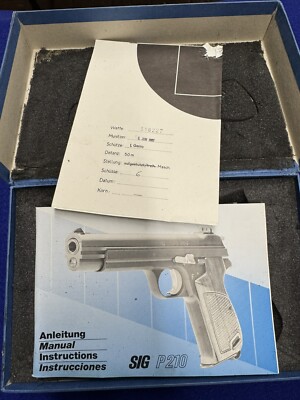 Sig P210 9mm Original Box And Paperwork | eBay