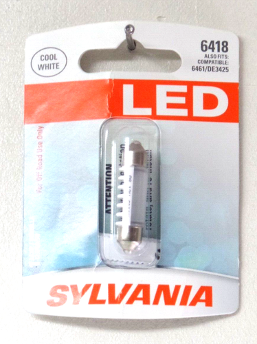 Sylvania Premium LED Light 6418 WhiteOne Bulb Trunk Cargo Replace Lamp ...