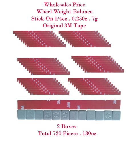 2 Boxes Red 3M Tape Stick on Wheel Weights Balance 1/4 0.25 z Total 720 ...