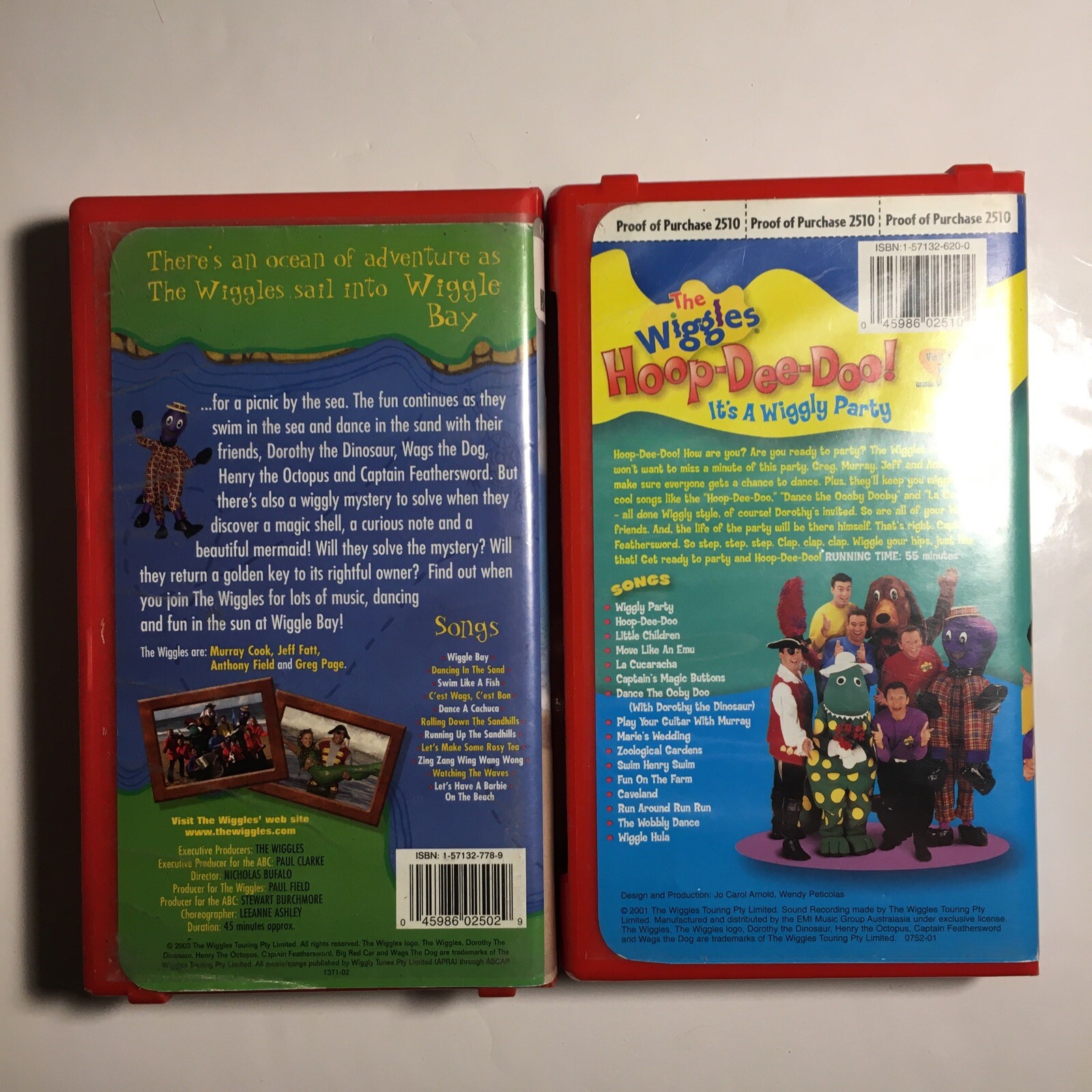 The Wiggles Vhs Lot Wiggle Bay And Grelly Usa