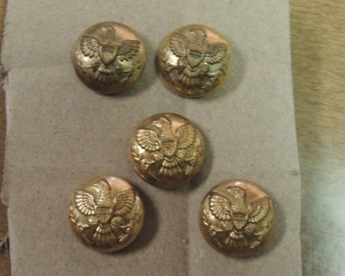 Five Orig. Real Nice Indian War Fatigue Blouse Buttons Horstmann Back ...