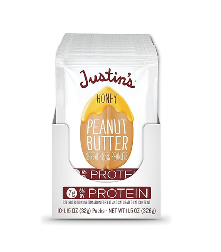 Justin's Honey Peanut Butter Squeeze Packs Gluten-free Non-GMO ...