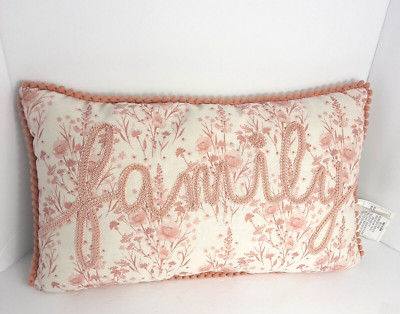 Ashland Pillow Spring Tea Garden Family 20"x12" Pink Cottage Core | eBay