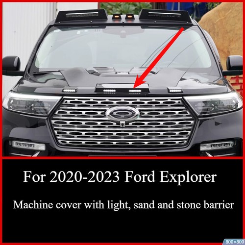 For 2020-2023 Ford Explorer hood with lens flow light, sand and stone ...