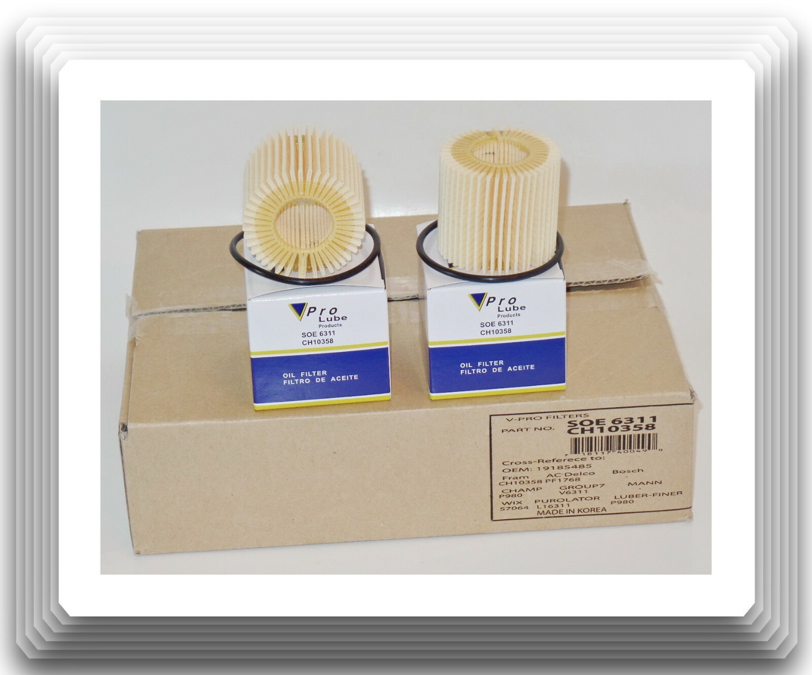 Eng Oil Filter Made In Korea Fits: Fram CH10358 WIX 57064 Lexus Scion ...