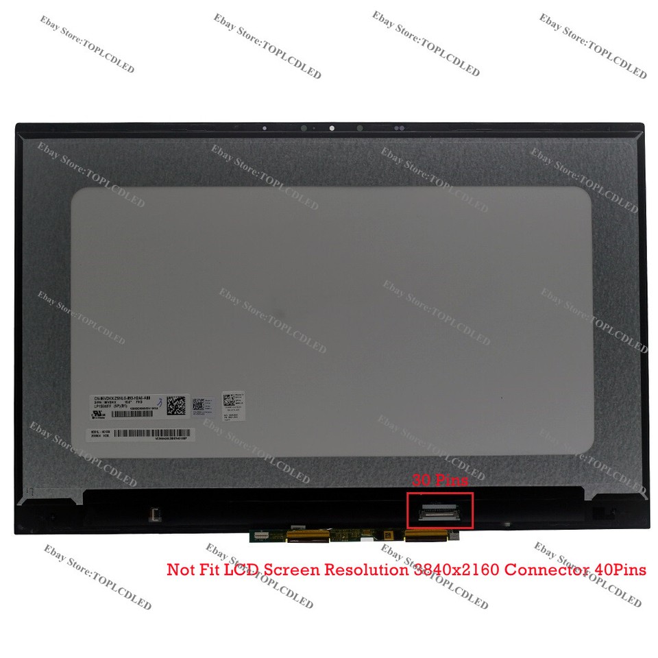 15" FHD LCD Touch Screen Assembly for Dell Inspiron 15 7500 2-in-1 P97F ...