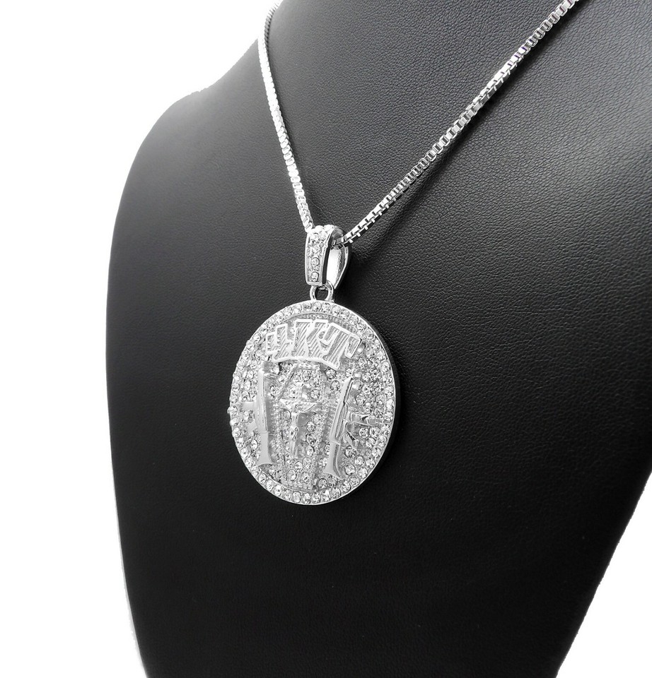 Hip Hop NBA YoungBoy 4KT Icy Pendant & 18" 20" 24" Cuban Rope Box Chain ...