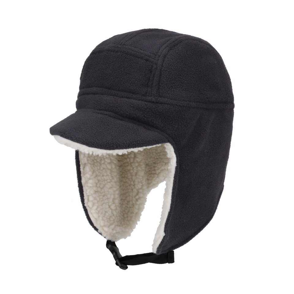 Cold Winter Hunting Hat with Visor Windproof Warm Russian Earflap Caps ...