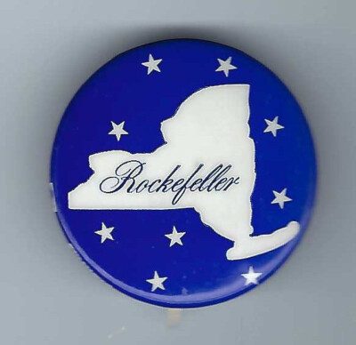 Nelson Rockefeller New York (R) 4-term Governor political pin button | eBay