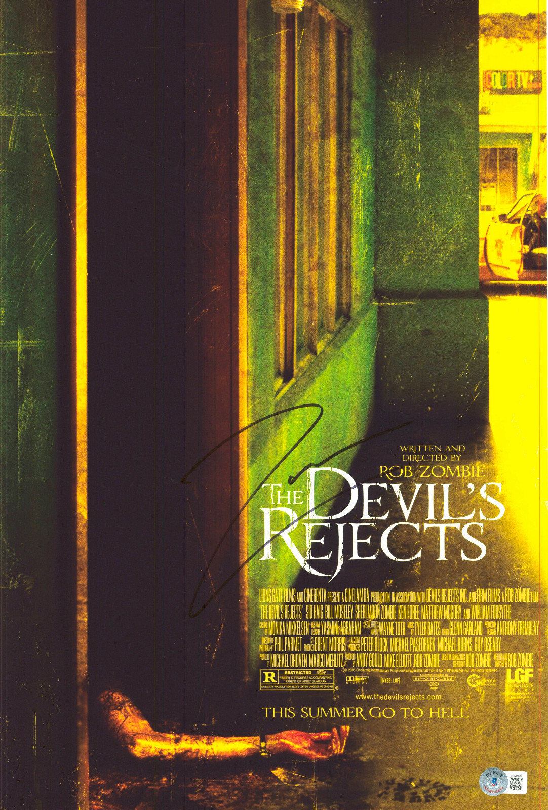 ROB ZOMBIE SIGNED AUTOGRAPH THE DEVIL'S REJECTS 12X18 PHOTO POSTER BAS ...