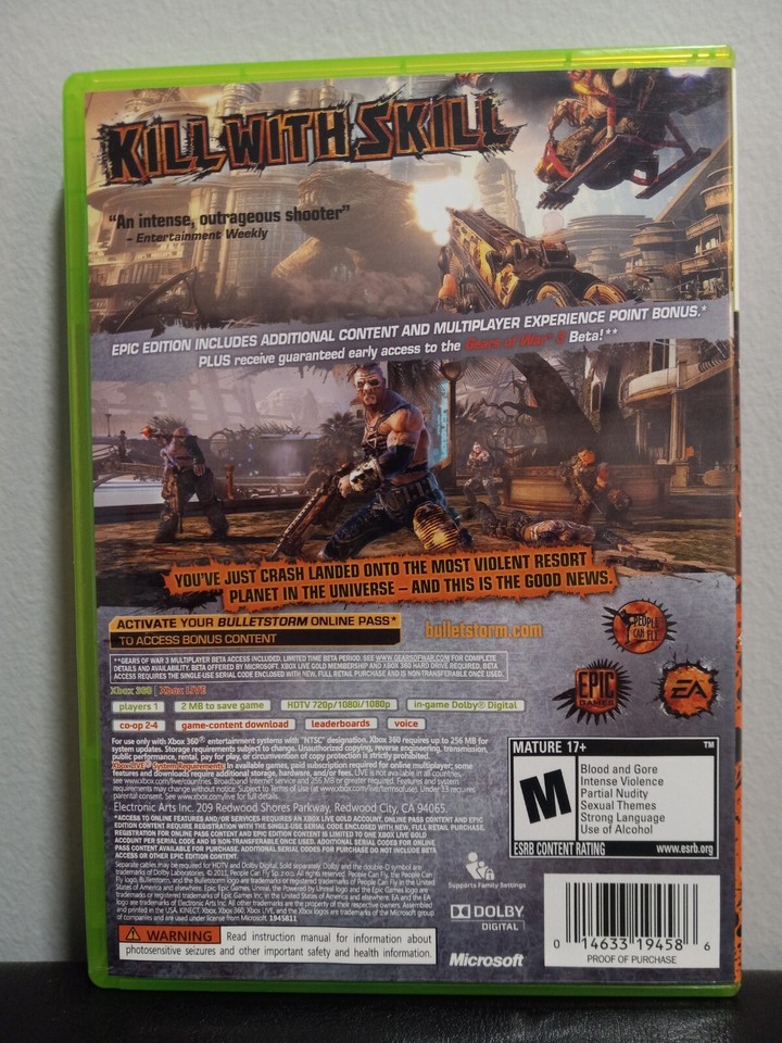Bulletstorm Epic Edition [XBOX 360] 14633194586 | eBay