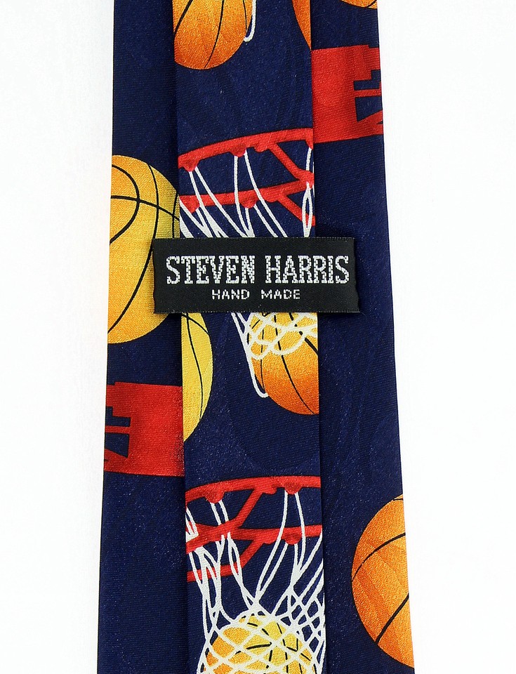 Basketball Hoop Men's Necktie Coach Team Gift Player Sports Fan Blue ...