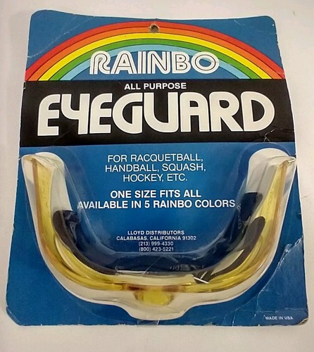 VINTAGE 70's Rainbo Eyeguard PICKLEBALL RACQUETBALL HANDBALL Protective ...