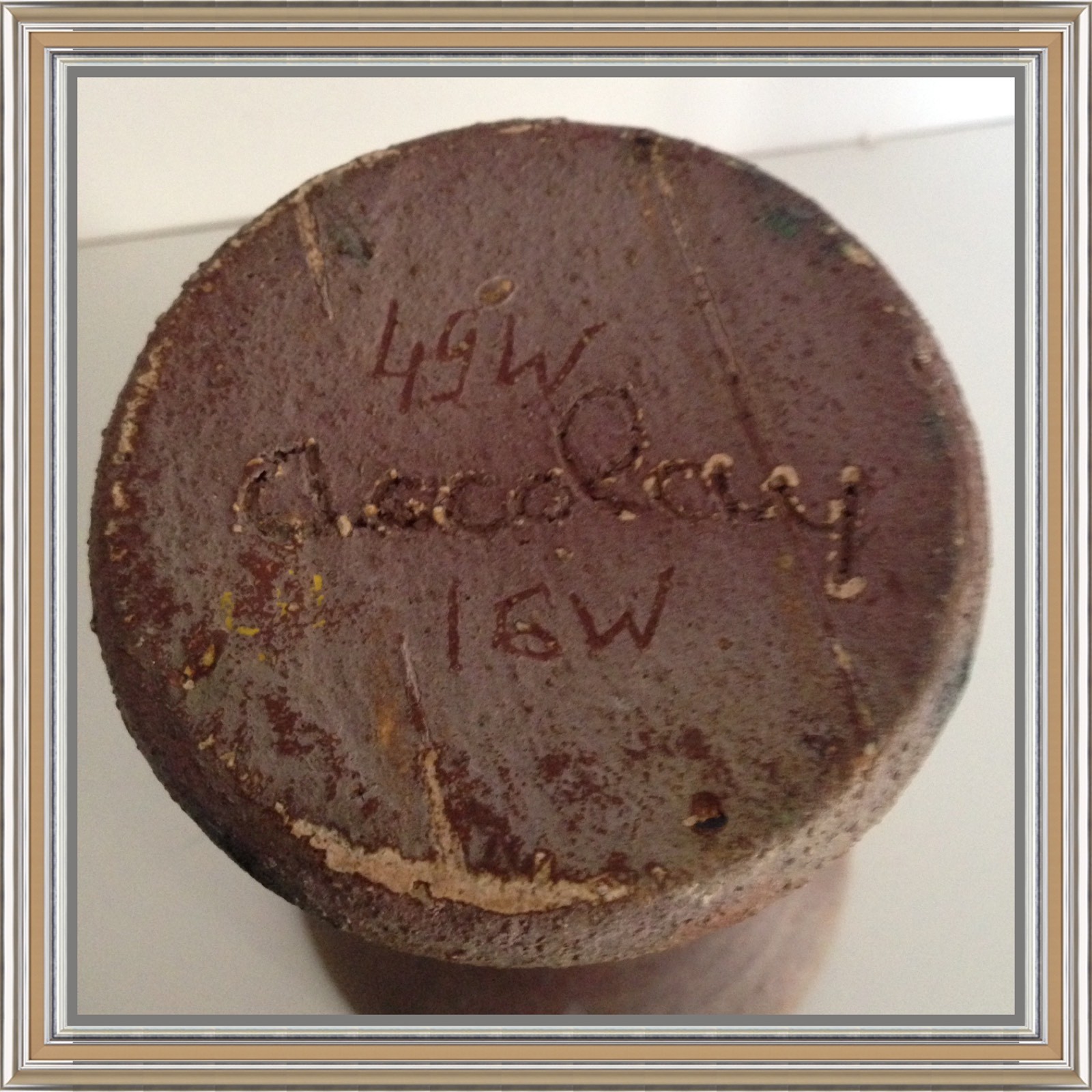 RARE POTERIE ACCOLAY VASE TRONCONIQUE COL ÉVASÉ GRÈS SIGNATURE INCISÉE ...