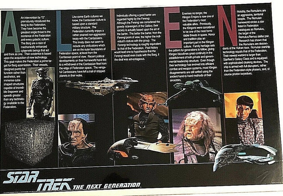 1990s Star Trek TNG Alien Poster | eBay